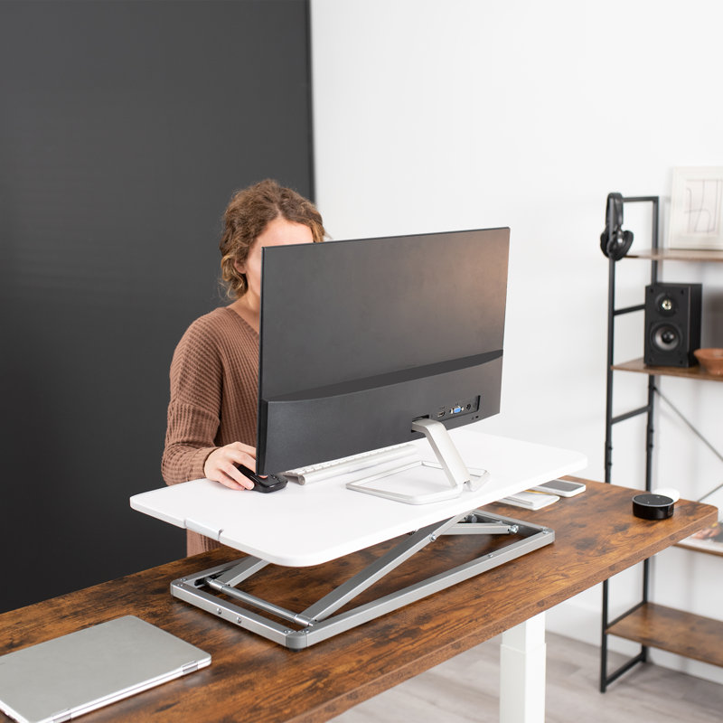 Adjustable Metal Base Standing Desk Converter